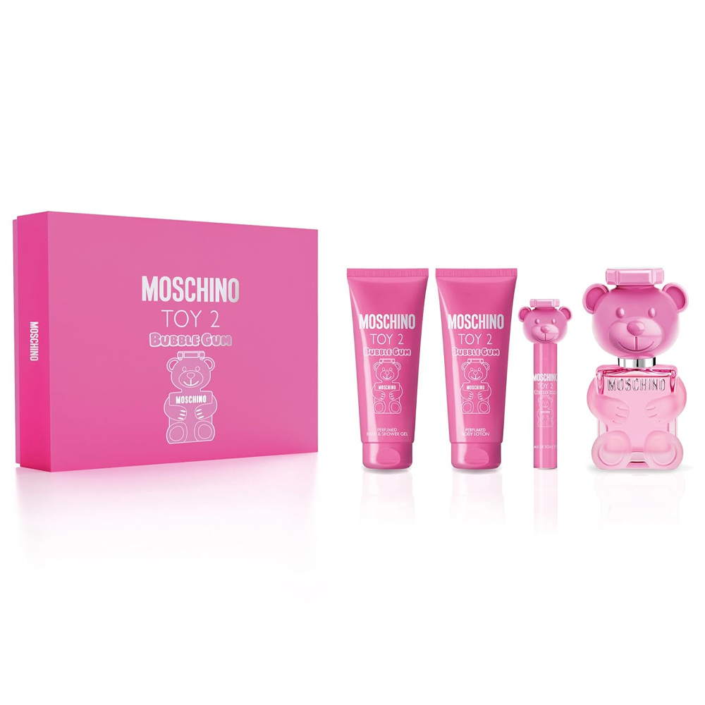 MOSCHINO TOY 2 BUBBLE GUM 4PC SET ( EDT Spray 3.4 oz & Body Lotion 3.4 ...